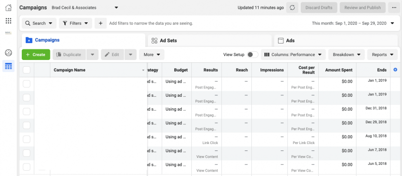 Facebook Ads Manager [Overview] - Brad Cecil & Associates